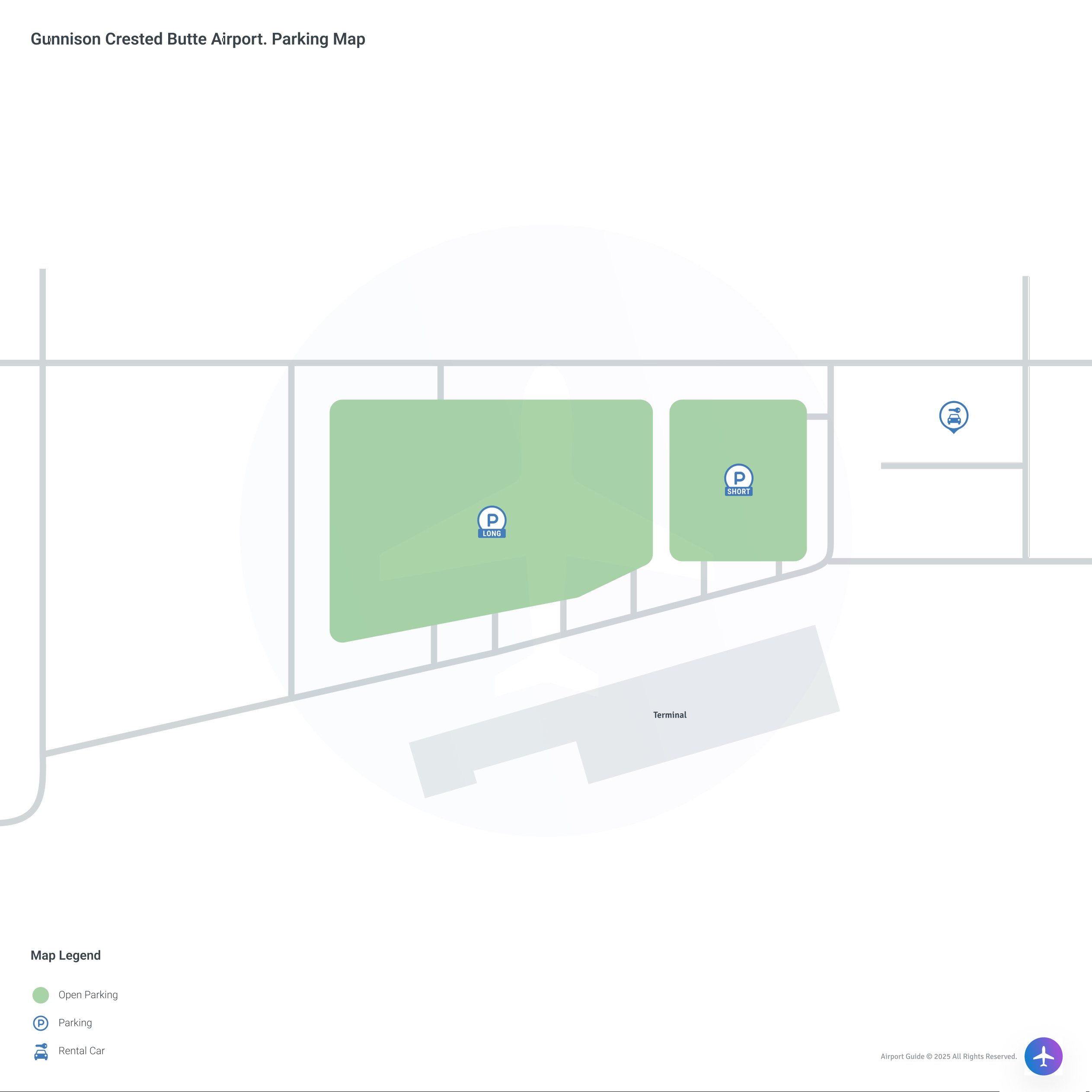 Gunnison Crested Butte Airport (GUC) Parking Rates and Map