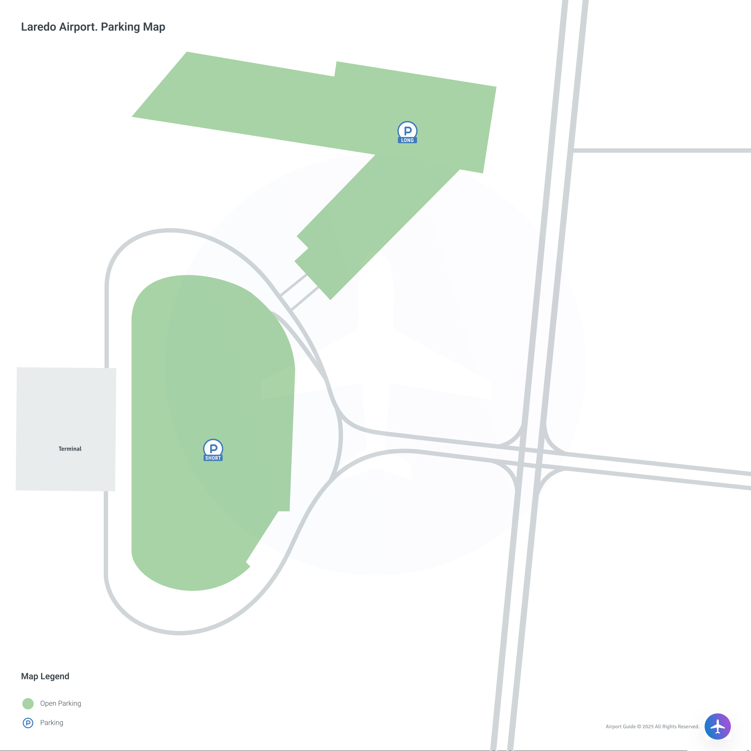 Laredo Airport (LRD) Parking Rates and Map