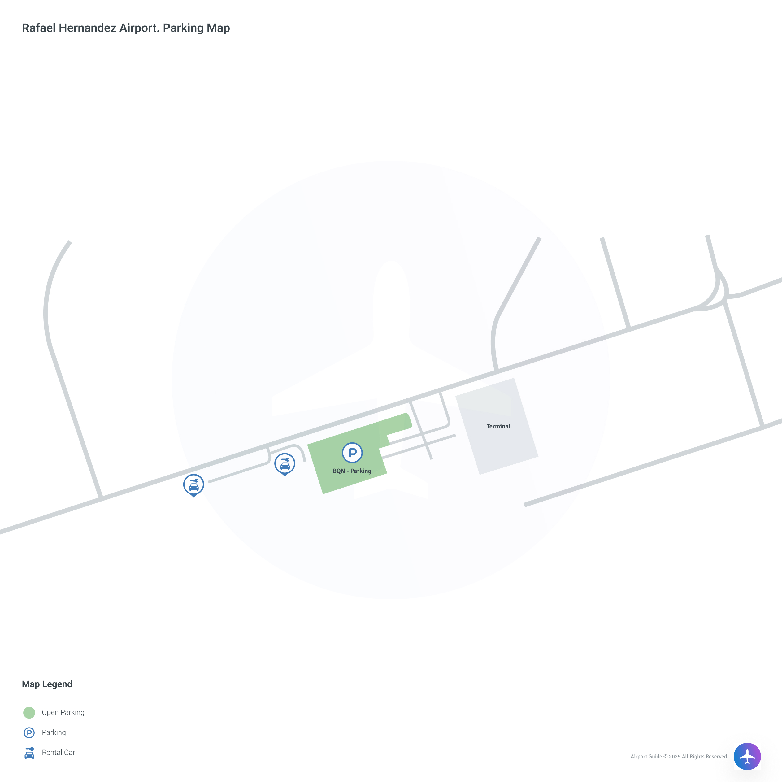 Rafael Hernandez Airport (BQN) Parking Rates and Map