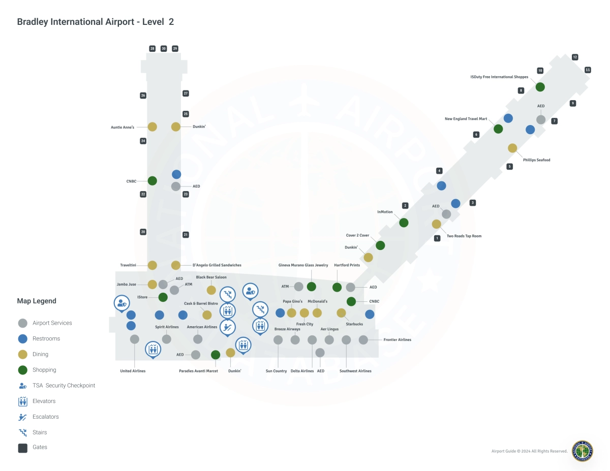Bradley International Airport (BDL) | Terminal | Level 2