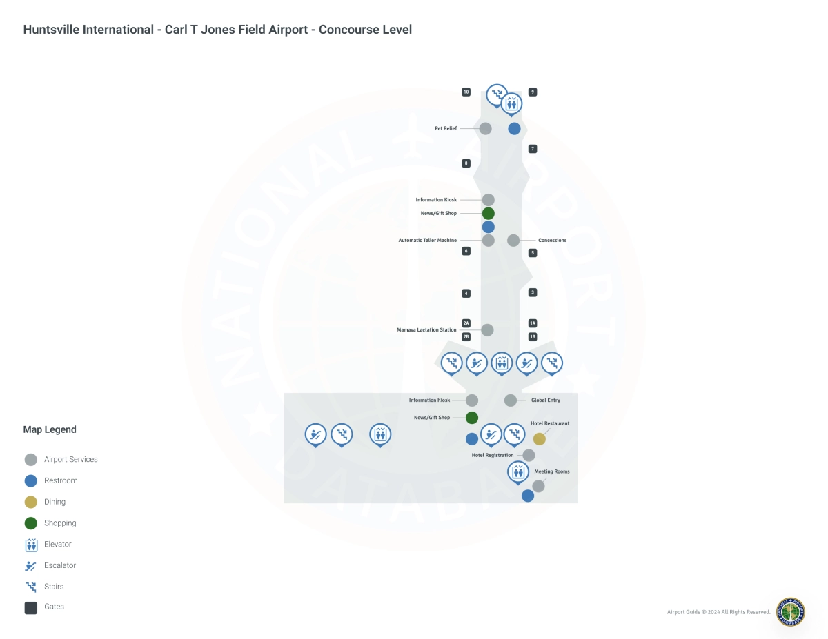 Huntsville International-Carl T Jones Field Airport (HSV) | Terminal ...