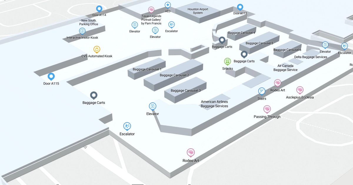 George Bush Intercontinental Airport (IAH) | Terminal A | Level 1