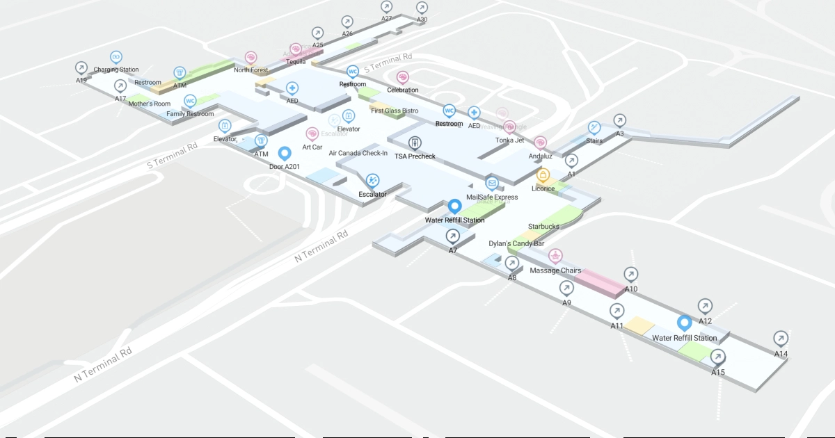George Bush Intercontinental Airport (IAH) | Terminal A | Level 2