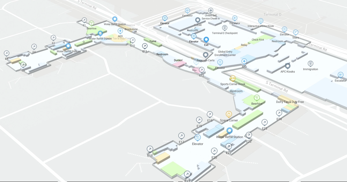 George Bush Intercontinental Airport (IAH) | Terminal E | Level 2