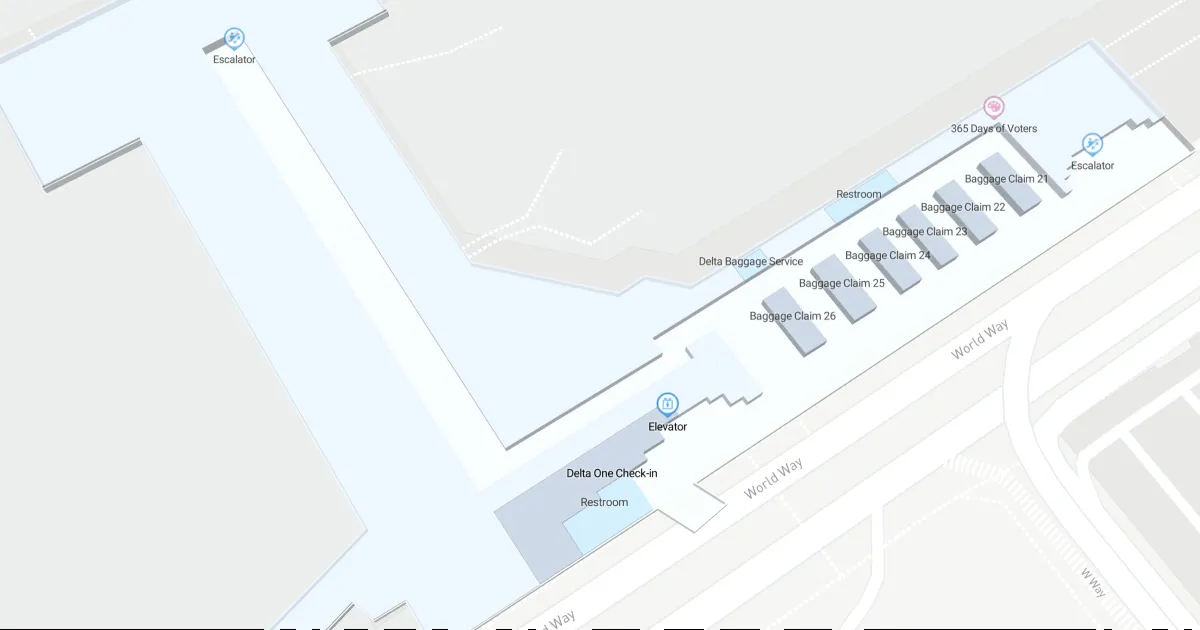 Los Angeles International Airport (LAX) | Terminal 3 | Level 1