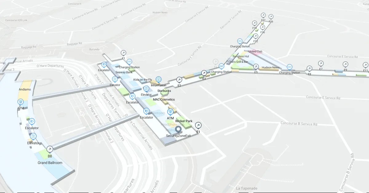 Chicago O'Hare International Airport (ORD) | Terminal 2 | Level 2