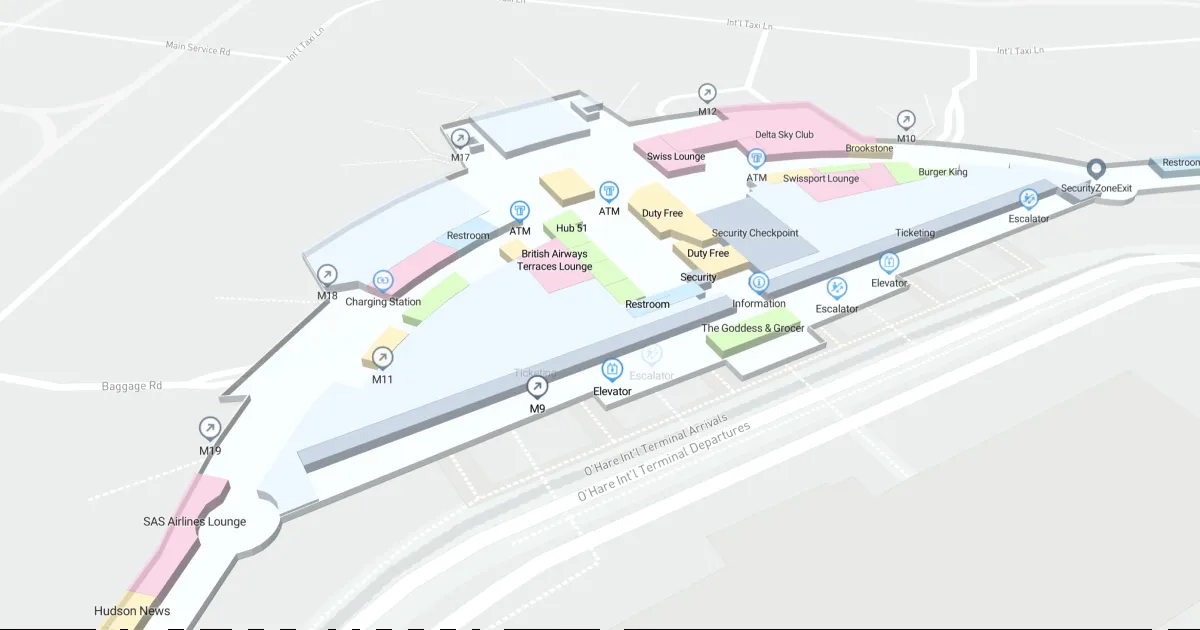 Chicago O'Hare International Airport (ORD) | Terminal 5 | Level 2
