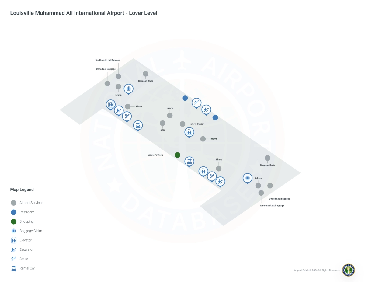 Louisville Muhammad Ali International Airport (SDF) | Terminal | Level 1