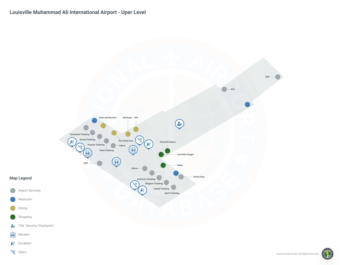 Louisville Muhammad Ali International Airport (SDF) | Terminal | Level 2