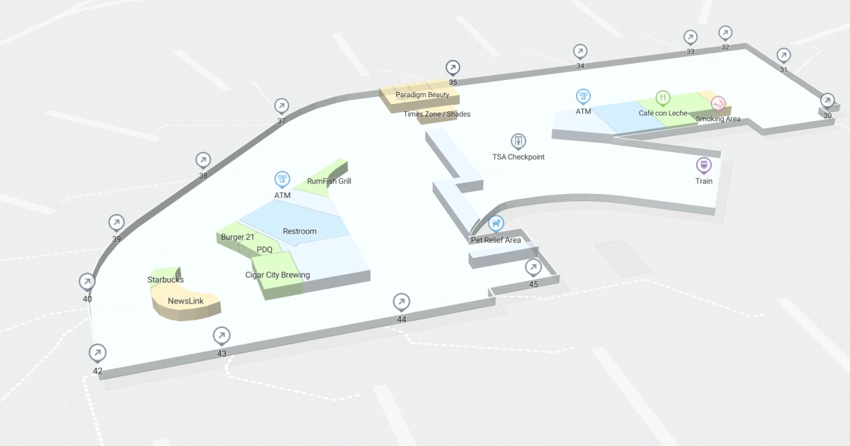 Tampa International Airport (TPA) | Concourse C | Level 2