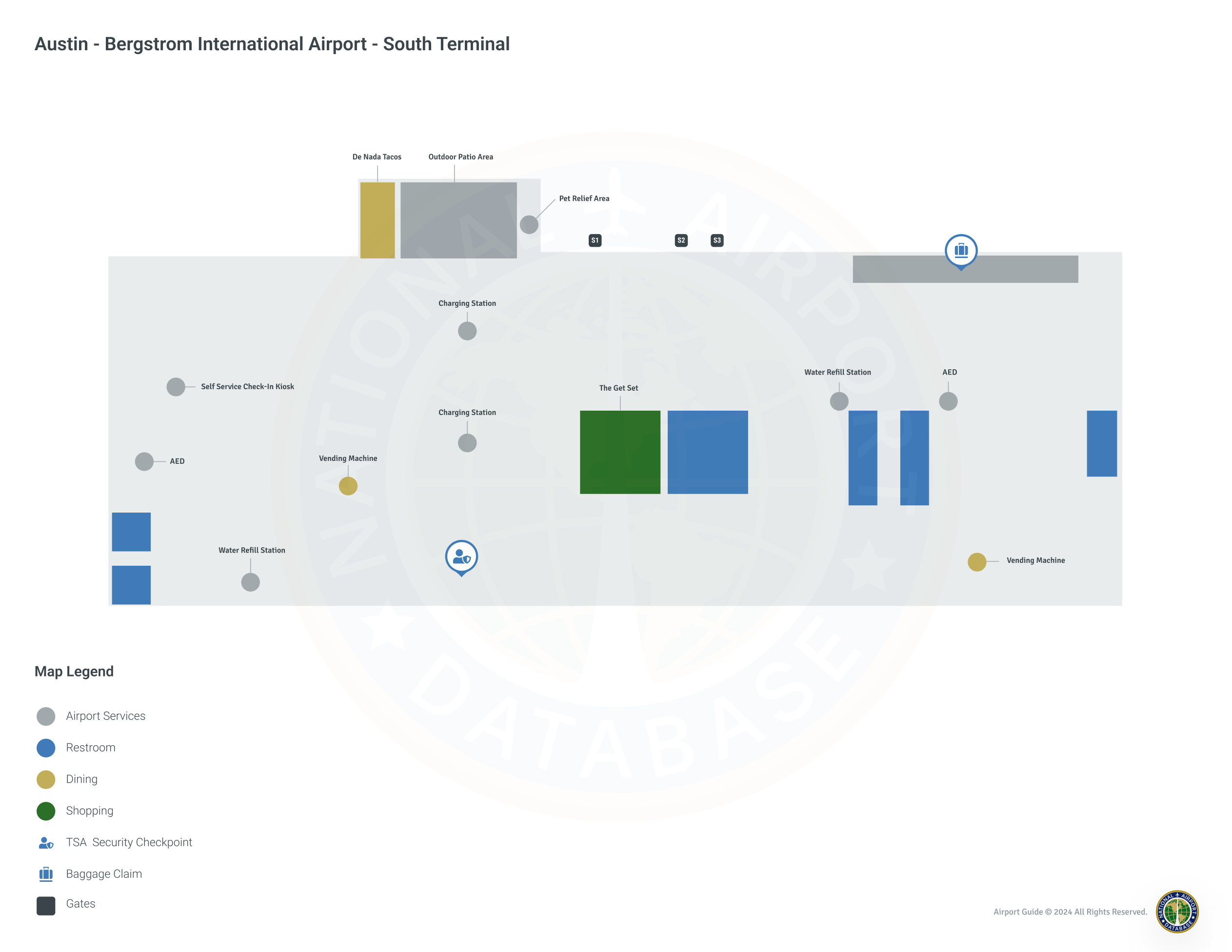 Austin Bergstrom Airport AUS South Terminal Austin Bergstrom Airport AUS South Terminal