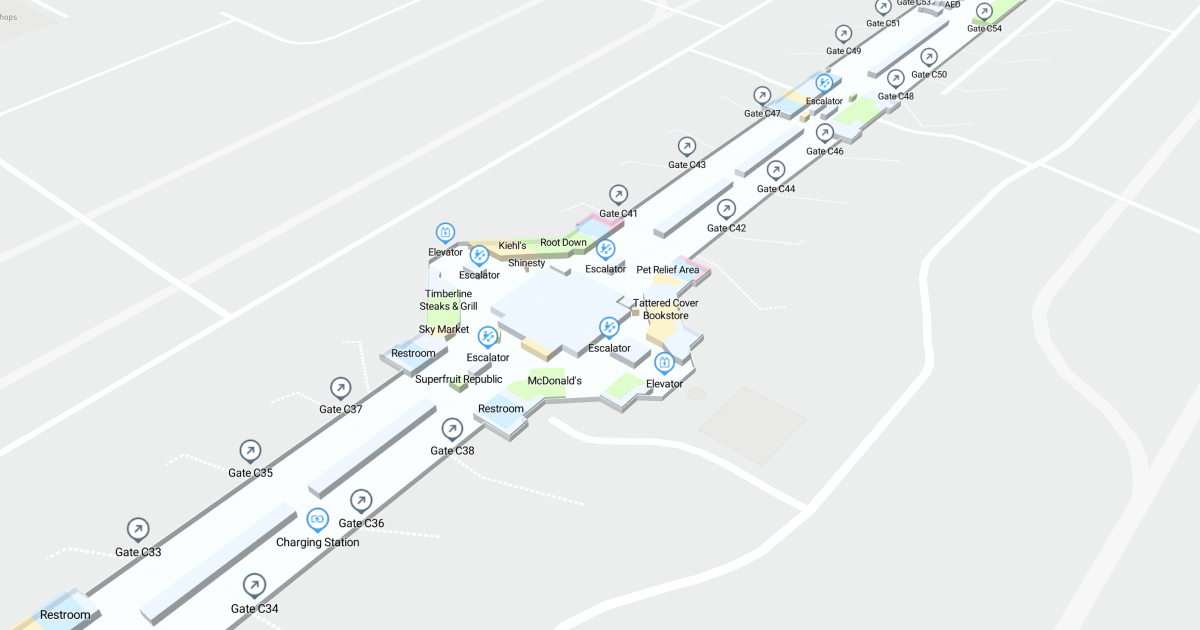 Denver Airport Terminal B Map Denver International Airport [DEN]