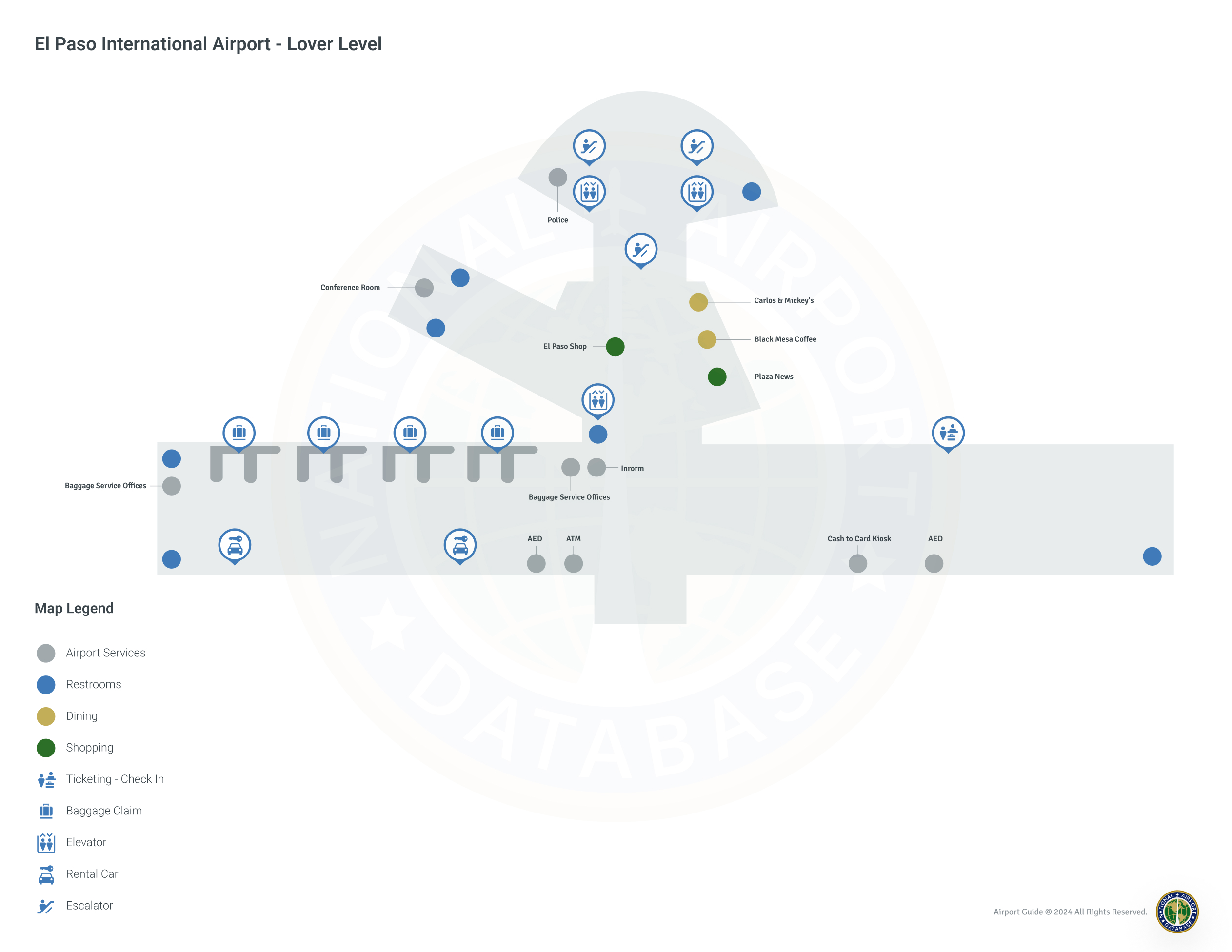 El Paso Airport ELP Maps El Paso Airport ELP Maps