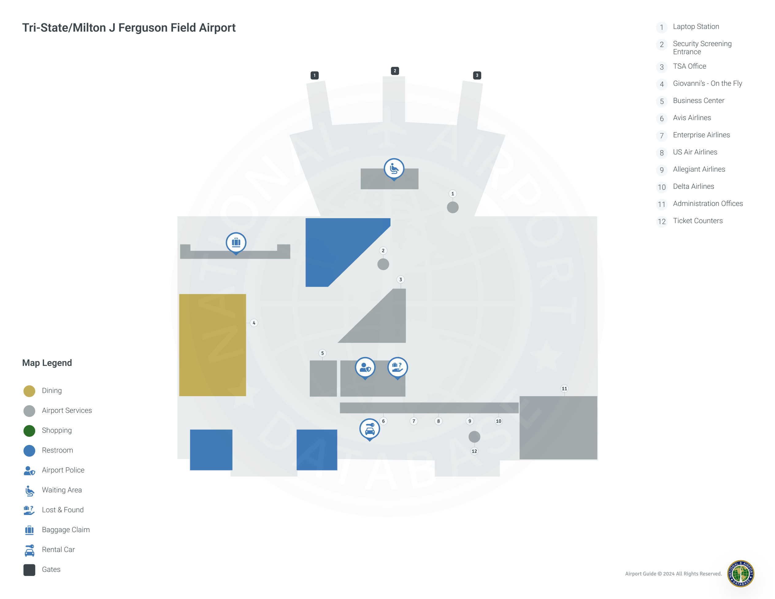 Tri State Airport HTS Maps Tri State Airport HTS Maps