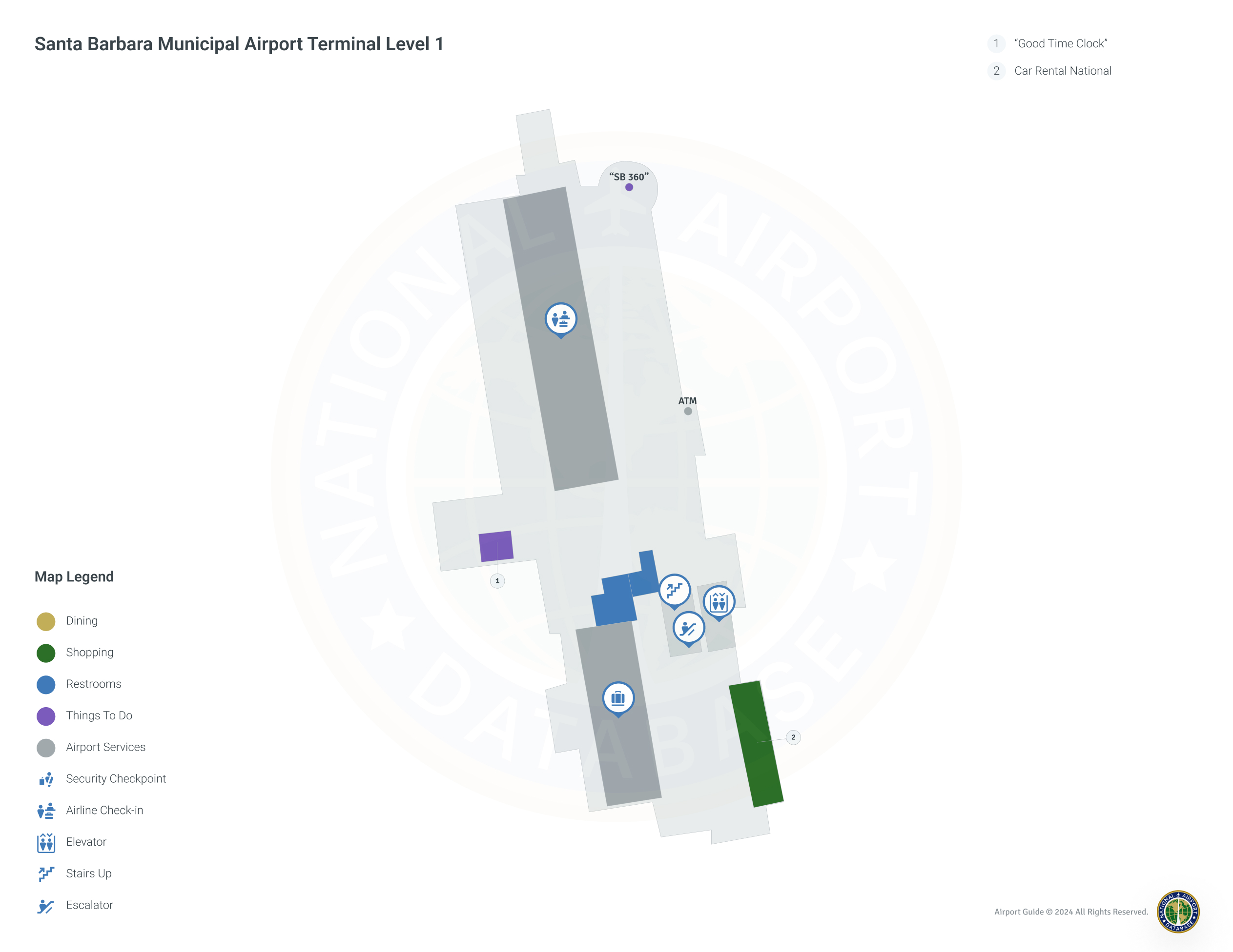 Santa Barbara Airport SBA Maps