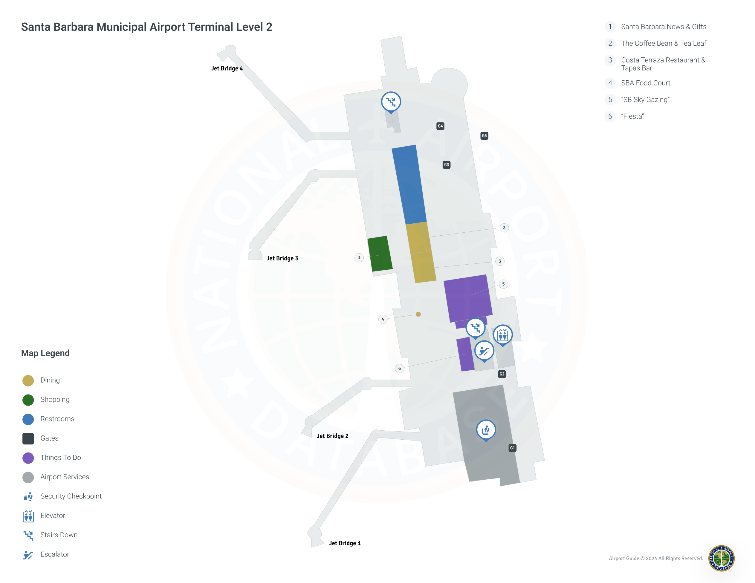 Santa Barbara Airport SBA Maps