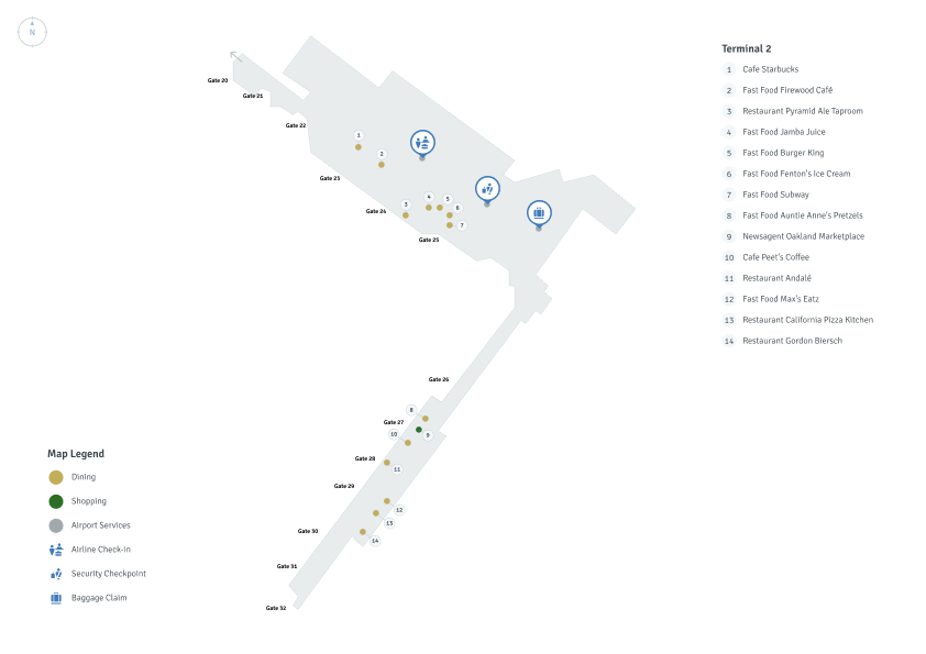 Metropolitan Oakland International Airport (OAK) | Terminal 2